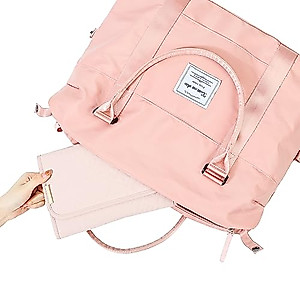 NISHEL Travel Jewelry Organizer Roll, Transparent Foldable Case for Necklaces, Earrings, Rings, Bracelets, Watch, Pink