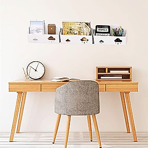 GWEOBZ Bedside Shelf Wall Organizer Bedside Caddy Bedroom Adhesive Floating Shelves Kids Cloud Shelf Stick on Shelf, No Drill, White (Cloud)