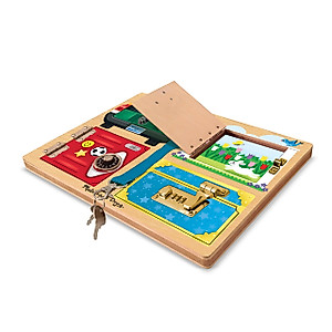 Melissa & Doug Locks and Latches Board Wooden Educational Toy