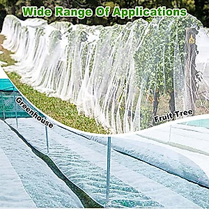 4 Pcs Garden Netting Mosquito Netting Plant Covers Bird Netting Mesh Netting for Garden Row Cover Plant Netting Garden Barrier Netting for Protect Vegetable Plants Fruits Flowers (10 x 20 ft)