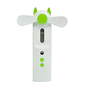 JZRH USB Mini Folding Electric Fan Humidifier Portable Keep Air Cooler Charging Home Multifunctional Appliance Desktop Ventilation Pink Water Replenishment Meter Fan (Heart-Shaped Key)