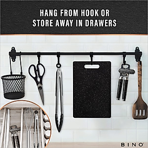 BINO Stainless Steel Can Opener - Speckled Black | Bottle Opener Manual | HandHeld Can Opener | Utility Can Opener | Can Opener with Sharp Blades Smooth Edge | Hand Can Opener | Kitchen Accessories
