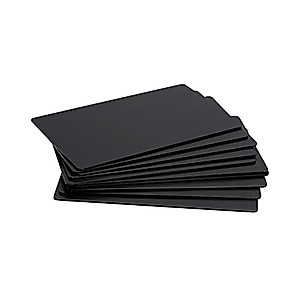 StayMax Anodized Aluminum Business Cards Blanks Metal Engraving Sheets Aluminum Blanks 10 Pack (Black)