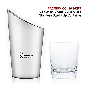 SANA 727 Supreme Low-Speed Masticating Juicer, 4 Speeds: 40 RPM to 120 RPM, 15-Year Warranty, Brushless DC Motor, Fruit, Vegetables and Leafy Greens Juicer, 132 Page Recipe Book, Black