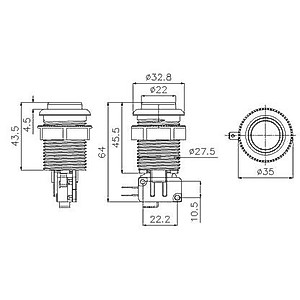Easyget 6 Pcs/Set HAPP Type Standard Arcade Push Button with Microswitch for Mame/Jamma/Arcade Video Games - 30MM Arcade Buttons (Red)