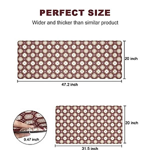 Artnice Kitchen Rugs, Kitchen Rug Set 2 Piece Kitchen Runner Rug Kitchen Floor Mat, Cushioned Anti Fatigue Kitchen Mat Non Skid Waterproof 0.47" Comfort Standing Kitchen Rug, 20"x31.5"+20"x47.2"