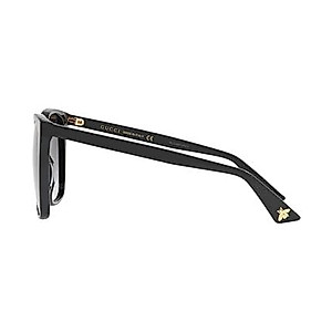 Gucci Lightness Square Women Sunglasses GG0022S 001 Black 57mm - Bundle Ocu-Kit Eyewear Care Packet