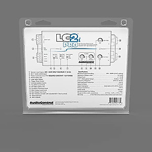 AudioControl LC2i PRO 2-Channel Line Output Converter with Impedance Matching, AccuBASS, GTO, Audio Signal Sense, 12V Turn-On and ACR-1 Dash Remote Subwoofer Control