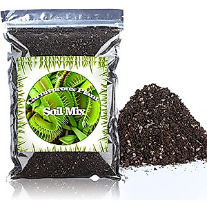 Carnivorous Plant Soil Mix, 1 QT Small Size Bag for Repotting, All Natural Ingredients Great for Venus, Sundews, and Pitcher Plants
