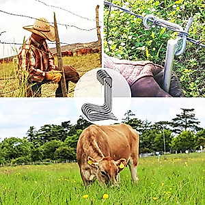 40 Pcs Fence Wire Tightener with Tighteners Handle, Fence Wire Tensioner, Barb Wire Fence Tools, Fence Wire Tensioning Tool for Fast Tightening Wire Fence