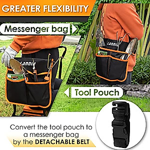 LANNIU Garden Kneeler Seat, Foldable Garden Stool, Heavy Duty Garden Chair for Kneeling and Sitting, Gardening Gifts for Women, Grandparents, Seniors, Mom & Dad