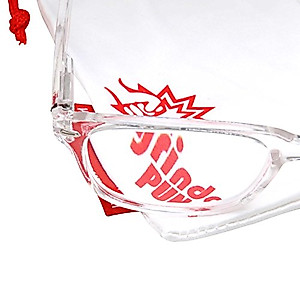 grinderPUNCH High Magnification Power Readers Slim Reading Glasses 4.00-6.00 Clear/4.00