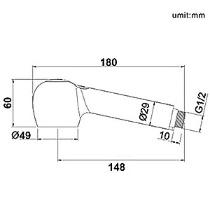 Bainser Kitchen Faucet Sprayer Head with 2 Modes, Pull Out Faucets Spray Head Replacement Kitchen Faucet Spout, Handheld Shower Head for Kitchen/Bathroom Tap, Brushed Nickel