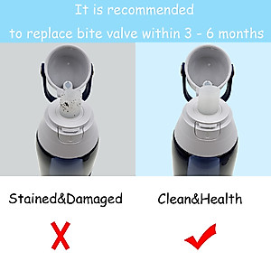 LeoTube Bite Valve Replacement for Brita Water Bottle, 2 Pack Silicone Water Bottle Mouthpiece Replacement Parts Compatible with Brita Filter Water Bottle