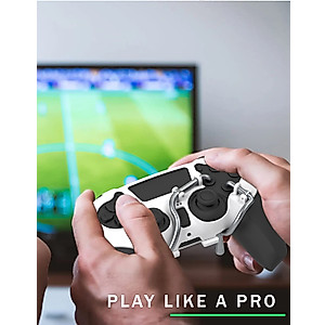 EXknight Leverback V2 Paddles Attachment, Back Buttons Adapter for PS5 Controller | Fit with Thumb Grips (White)