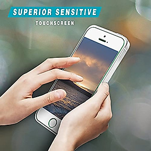 HPTech 2-Pack Tempered Glass For iPhone SE 2016, iPhone 5S, iPhone 5, iPhone 5C Screen Protector, Easy to Install, Bubble Free, 9H Hardness