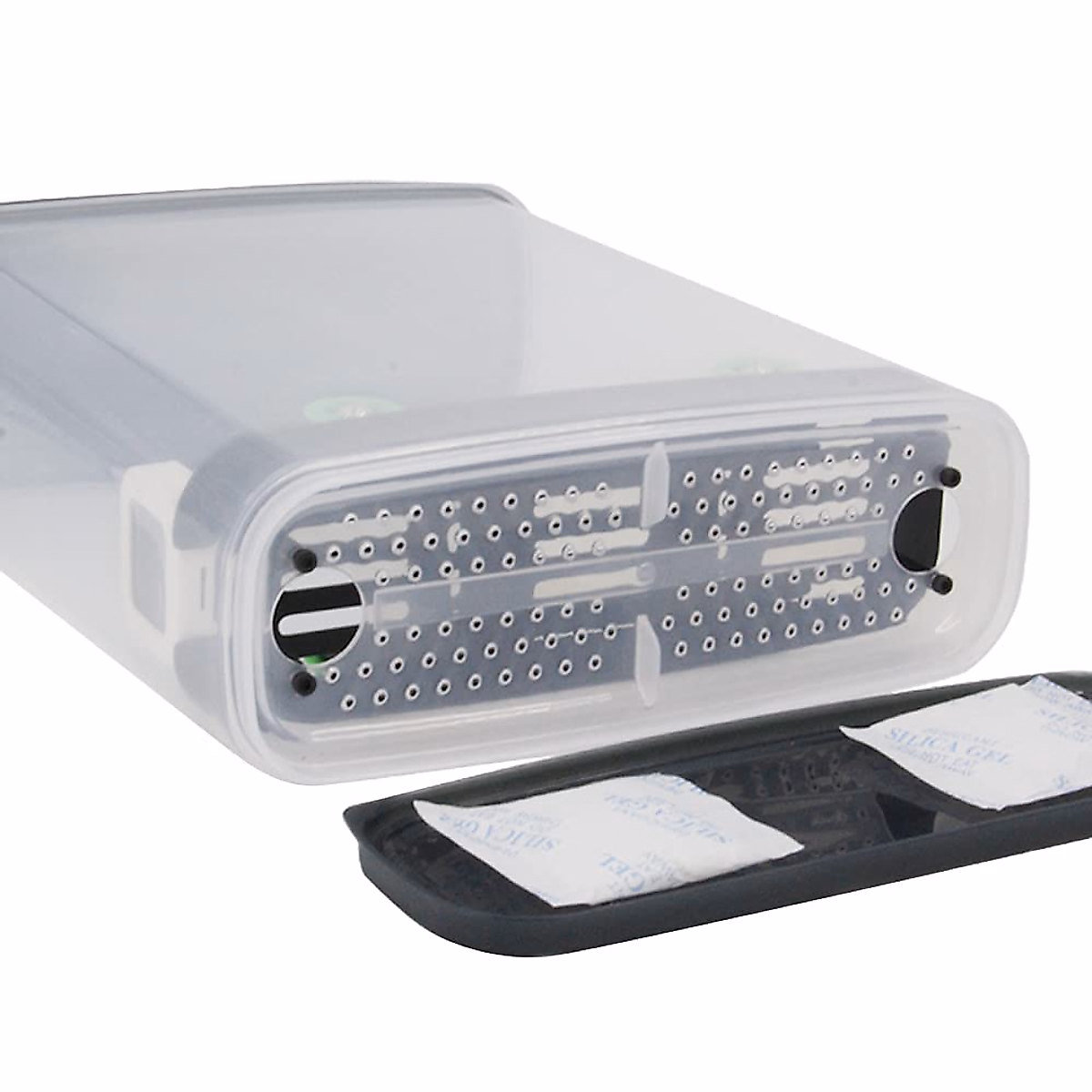 Zeberoxyz 3D Printer Filament Holder Dry Storage Box moisture-proof Sealed Universal Adjustable Filament Mount Rack Bracket for PLA/ABS/Nylon/Wood/TPU 3D Printing Materials (Dry Storage Box)