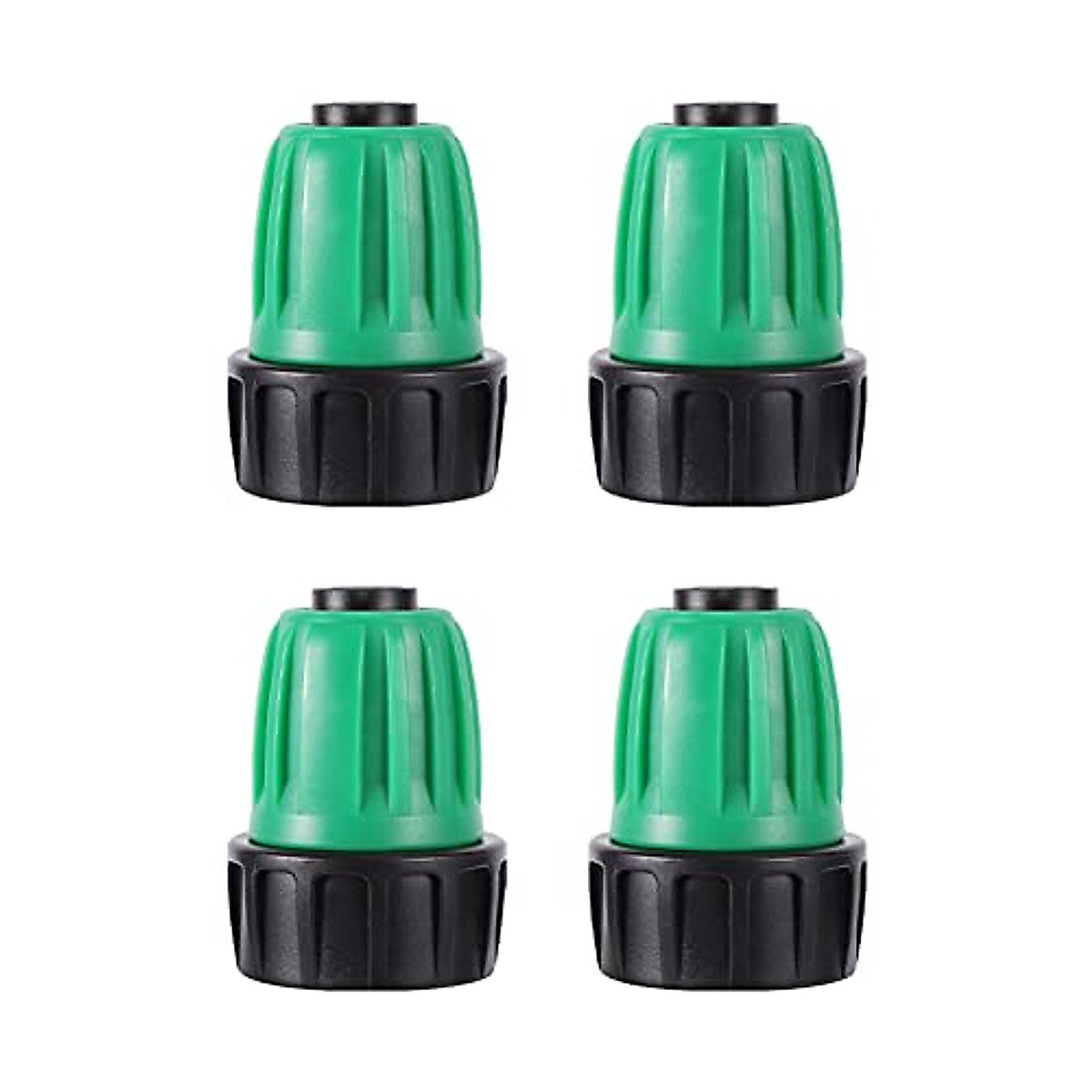 FULAIERGD US Standard Faucet Adapter, 3/4 "Faucet to1/2" Drip Irrigation Tube,Convert 3/4" Female Hose Thread to 12mm ID 16mm OD Tubing (4Pcs 3/4"Faucet to1/2" Faucet Adapter)