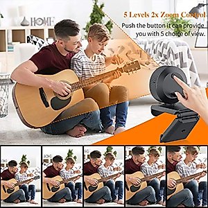 Streaming Webcam with Light - 1080P Autofocus HD USB Gaming Web Camera with Microphone for Computer Laptop Angetube Digital Zoom PC Camera for Desktop|Mac|Windows|Xbox|Twitch|Skype|Google Meet|Zoom