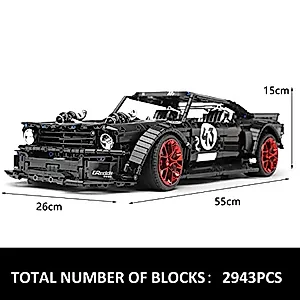 Mould King 13108N Mustang Car Building Kits, MOC Building Blocks Set to Build, Gift Toy for Kids Age 8+ /Adult Collections Enthusiasts(2943 Pieces, Static Versionl)