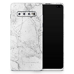 DesignSkinz Cracked Marble Surface Protective Vinyl Decal Wrap Skin Cover Compatible with The Samsung Galaxy S20 (Screen Trim & Back Glass Skin)