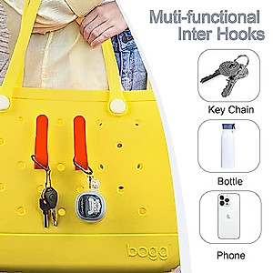 5PCS Hooks Accessories for Bogg Bags, Insert Charm Cutie Cup Holder Connector Key Holder Mask Holder (Lake Blue)