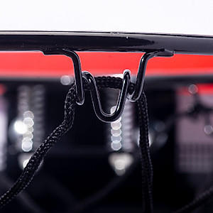 Franklin Sports Over the Door Indoor Basketball Hoop - Kids Mini Hoop for Bedroom - Steel Rim Mini Hoop - Includes Ball and Pump - Red Light Up