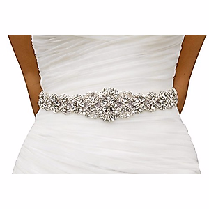 Lovful Bridal Belt,Crystal Rhinestone Wedding Dress Belt,Bling Sash Ribbon Belt