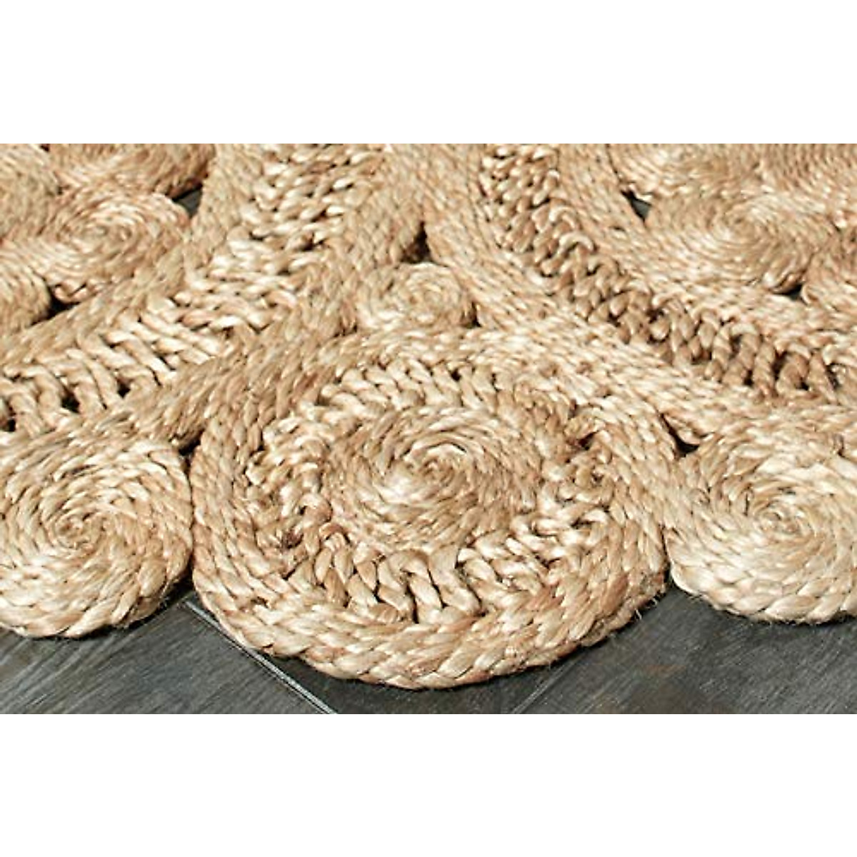 LR Resources Jute LR12031-NAT40RD Natural Round X 4 ft Indoor Area Rug, 4' x 4'
