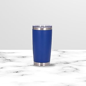 20 oz Tumbler Stainless Steel Double Wall Vacuum Vasos Travel Cup Tumbler Thermal Coffee Mug Cup With Lid (Dark Blue)