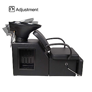 Polar Aurora Adjustable Shampoo Barber Backwash Chair Salon&Spa barber Chair ABS Plastic Bowl Sink Unit Station Beauty Spa Salon Equipment