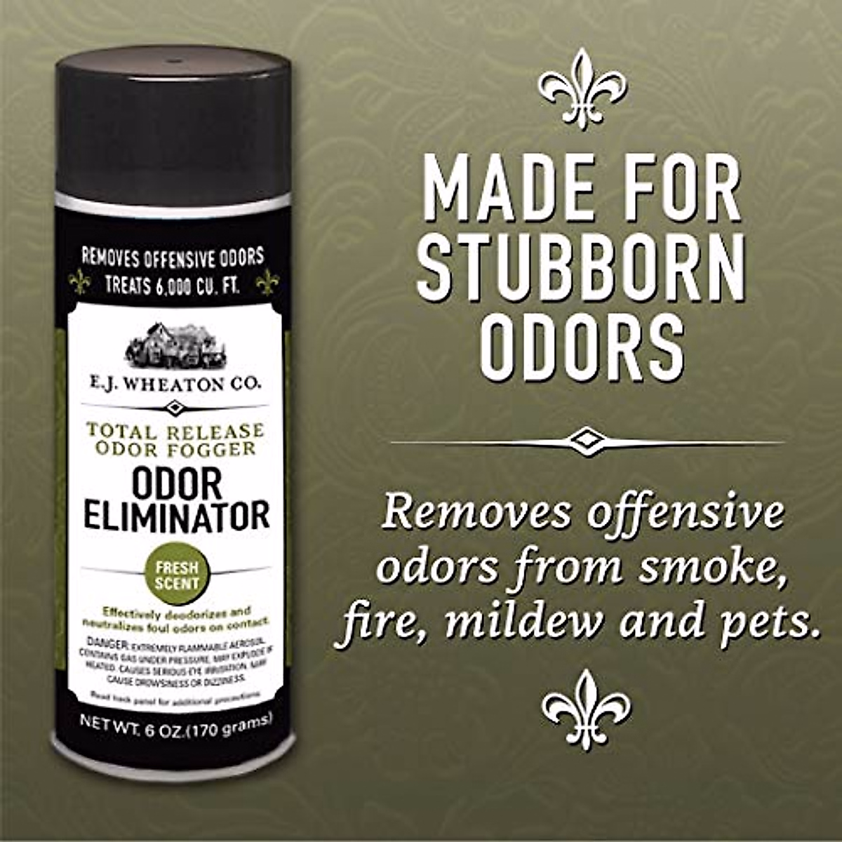 E.J. Wheaton Co. Odor Eliminator, Total Release Odor Fogger, 3 Pack, Effectively Deodorizes and Neutralizes Foul Odors on Contact, Fresh Scent (6 OZ)