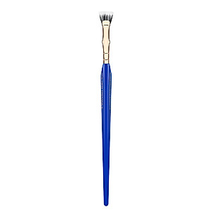 Bdellium Tools Professional Makeup Brush - Golden Triangle 730 Bent Mascara Fan - With All Vegan and Soft Synthetic Fibers, For Applying Mascara (Blue, 1pc)