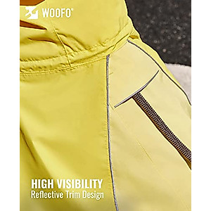 WOOFO Dog Rain Poncho, Waterproof & Windproof Dog Rain Coat for Wet Weather|Super Adjustable, Designed with Leash Hole and Reflective Strip，Size Small