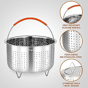 Steamer Basket for Instant Pot, Vegetable Steamer Basket Stainless Steel Steamer Basket Insert for Pots (3qt)