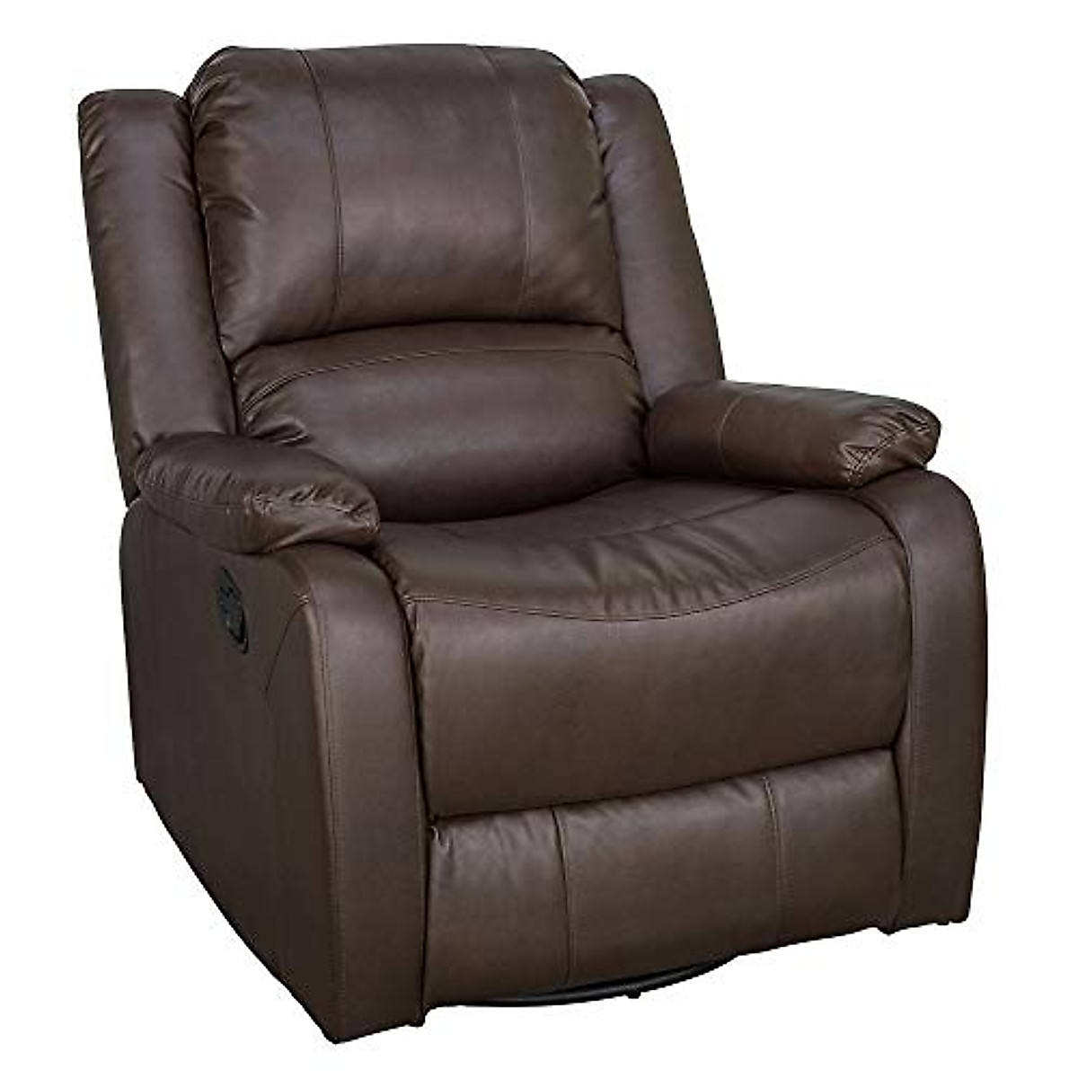 RecPro Set of 2 Charles Collection | 30" Swivel Glider RV Recliner | RV Living Room (Slideout) Chair | RV Furniture | Glider Chair | Chestnut