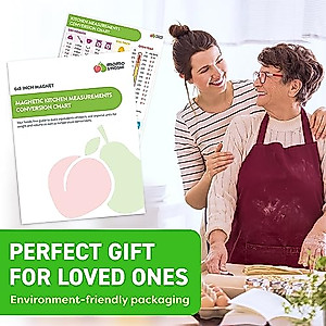 Kitchen Conversion Chart Magnet - Imperial & Metric to Standard Conversion Chart Decor Cooking Measurements for Food - Measuring Weight, Liquid, Temperature - Recipe Baking Tools Cookbook Accessories