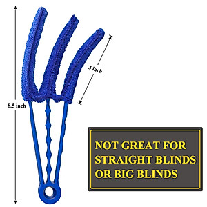 HIWARE Window Blind Cleaner Duster Brush with 5 Microfiber Sleeves - Blind Cleaner Tools for Window Shutters Blind Air Conditioner Jalousie Dust