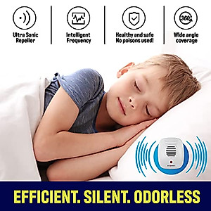 Bell + Howell Ultrasonic Pest Repeller Home Kit (Pack of 4), Ultrasonic Pest Repeller, Pest Repellent for Home, Bedroom, Office, Kitchen, Warehouse, Hotel, Safe for Human and Pet