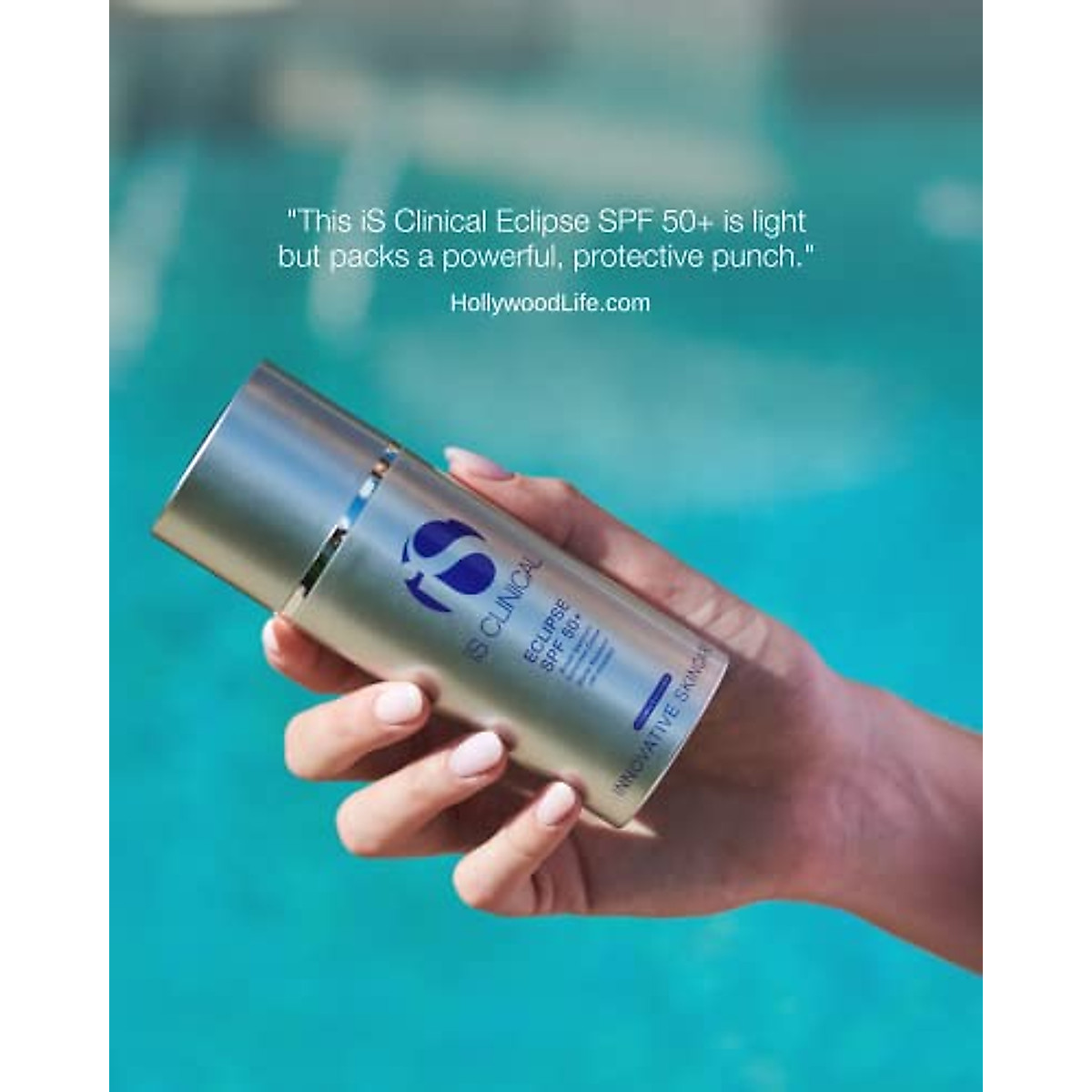 iS CLINICAL Eclipse SPF 50+ Sunscreen, Zinc Oxide tinted beige sunscreen, ultra sheer non-greasy matte finish sun cream for face