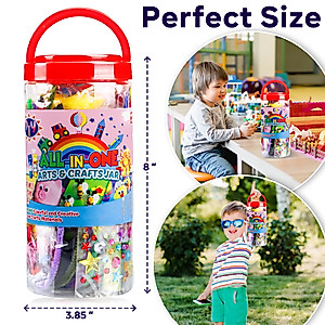 FUNZBO Arts and Crafts Supplies for Kids - Craft Art Supply Kit for Toddlers Age 4 5 6 7 8 9 - All in One D.I.Y. Crafting School Kindergarten Homeschool Supplies Arts Set Crafts for Kids