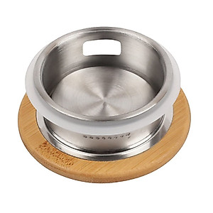Glass Water Pitcher Wood Lid Replacement Cold Drink Jug Covers Carafe Stainless Steel Lids Beverage Jar Cover for Summer Water Bottle Supply