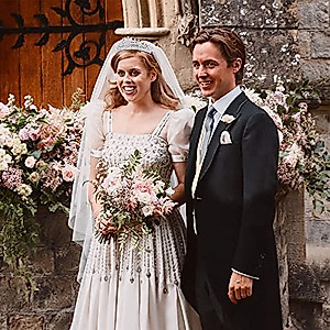 ARALUKY Silver Wedding Tiara for Women Crystal Tiaras and Crowns for Women Baroque Crown Wedding Tiaras for Bride, Royal Queen Crown Elegant Princess Crown Rhinestone Hair Accessories for Birthday Prom Pageant Party