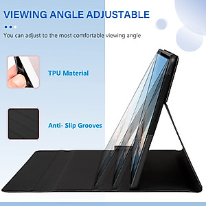 Keyboard Case with Touchpad Backlit Compatible with Surface Pro X 13-Inch, Case with Detachable Bluetooth Keyboard US Layout and Trackpad for Surface Pro X 13-Inch, Black