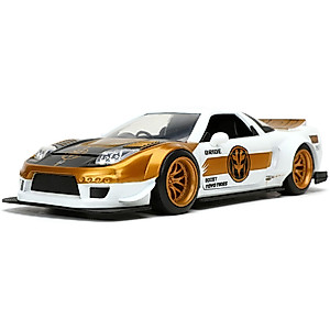 Jada Toys Power Rangers 1:24 2002 Honda NSX Type-R Japan Spec Die-cast Car with 2.75" White Ranger Figure, Toys for Kids and Adults