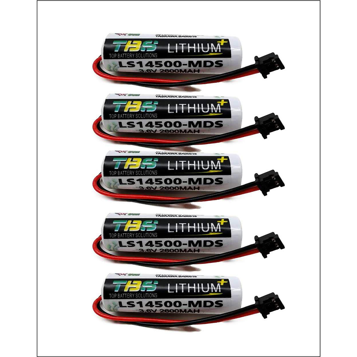 5pc Mitsubishi 3.6 Volt PLC Replacement Battery ER6V-C119B, MR-J3BAT