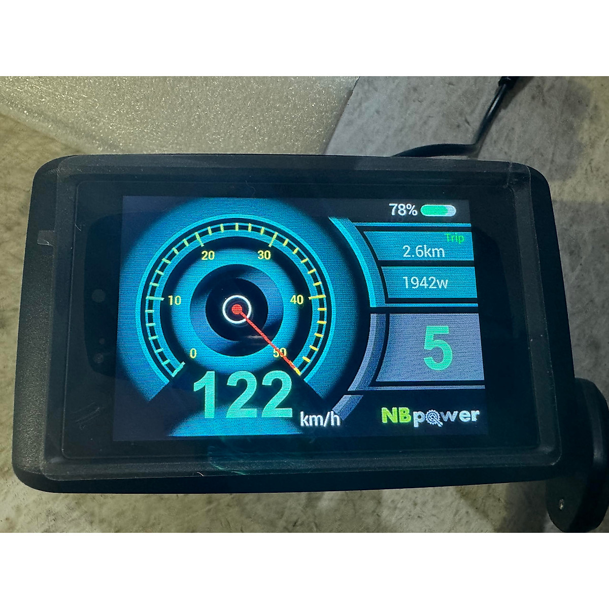 NBPOWER Programmable TFT Color Display Ebike 72v 5kw Rear Wheel Electric Bicycle Motor Kit 72V 5000W Electric Bike Conversion Kit (26inch)