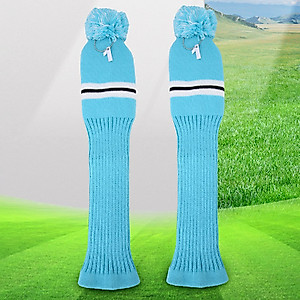 SM SunniMix 3 Pieces Knitted Golf Headcover Driver Cover Anti-Slip Golf Club Wood Head Covers for Driver Wood, Fairway Wood and Hybrid(UT) Protect Sleeves