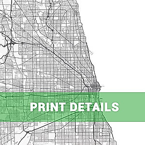 Dear Mapper Chicago United States View Abstract Road Modern Map Art Minimalist Painting Black and White Canvas Line Art Print Poster Art Print Poster Home Decor (Set of 3 Unframed) (24x36inch)