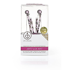 Chic Tangle Free Arts Earbud Headphones with Microphone - Camille